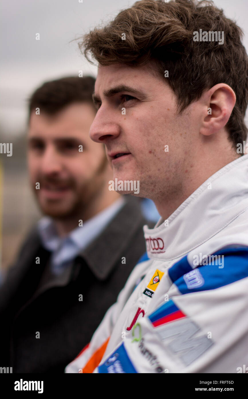 Castle Donington, Derby, UK. 22nd March, 2016. BTCC racing driver Sam ...