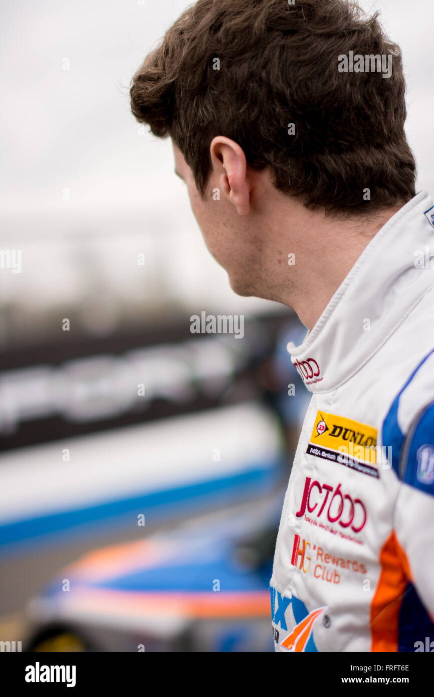 Castle Donington, Derby, UK. 22nd March, 2016. BTCC racing driver Sam ...