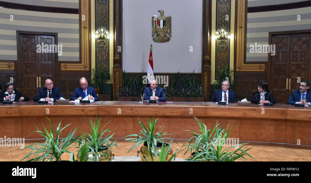 Cairo, Egypt. 22nd Mar, 2016. Egyptian President Abdel Fattah al-Sisi ...