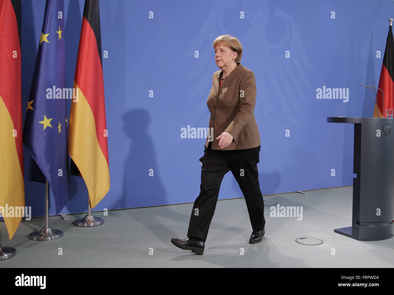 Berlin, Germany. 22nd Mar, 2016. German Chancellor Angela Merkel (CDU ...