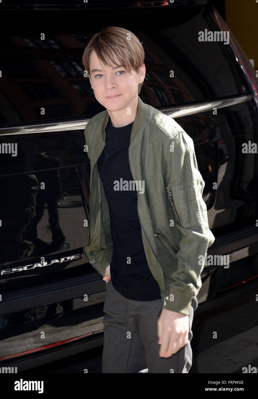 New York, USA. 22nd Mar, 2016. Judah Lewis out and about for Celebrity ...