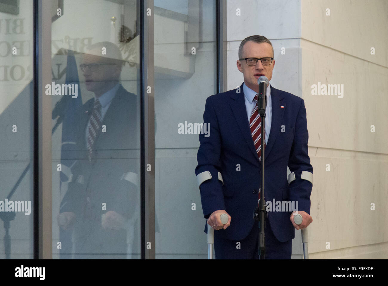 Warsaw, Poland. 22nd Mar, 2016. Polish President spokesman, Marek ...