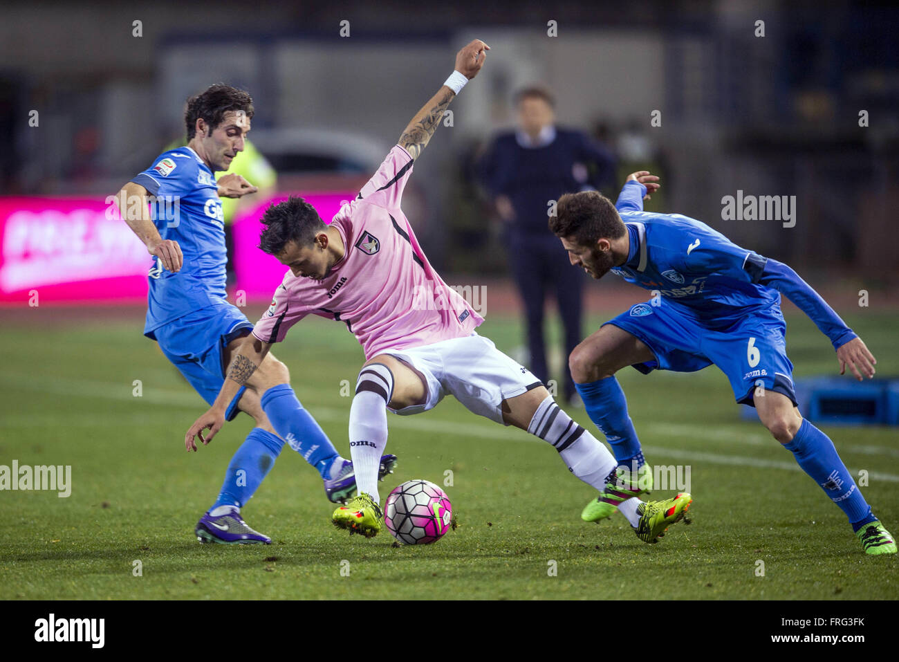 Empoli, Italy. 19th Mar, 2016. (L-R) Daniele Croce (Empoli), Accursio ...
