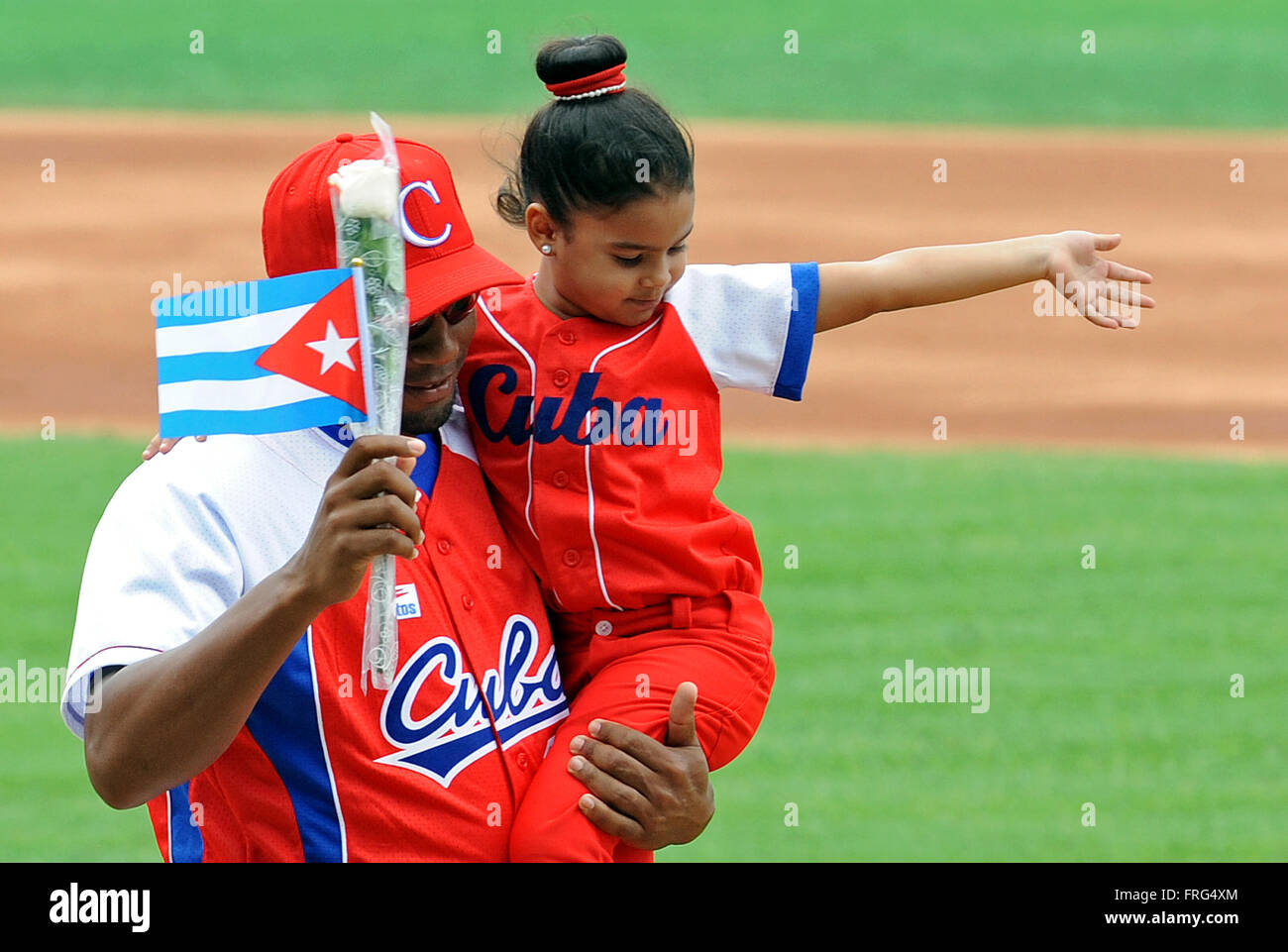 Havana, Cuba. 22nd March, 2016. A player from the Cuban National ...