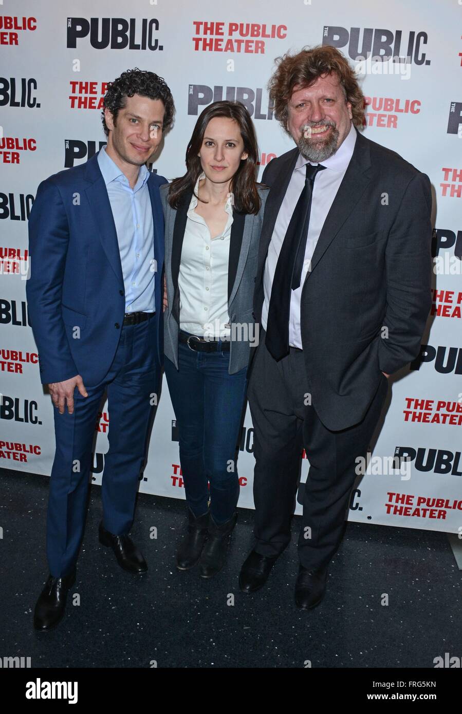 New York, NY, USA. 22nd Mar, 2016. Thomas Kail, Sarah Burgess, Oskar ...