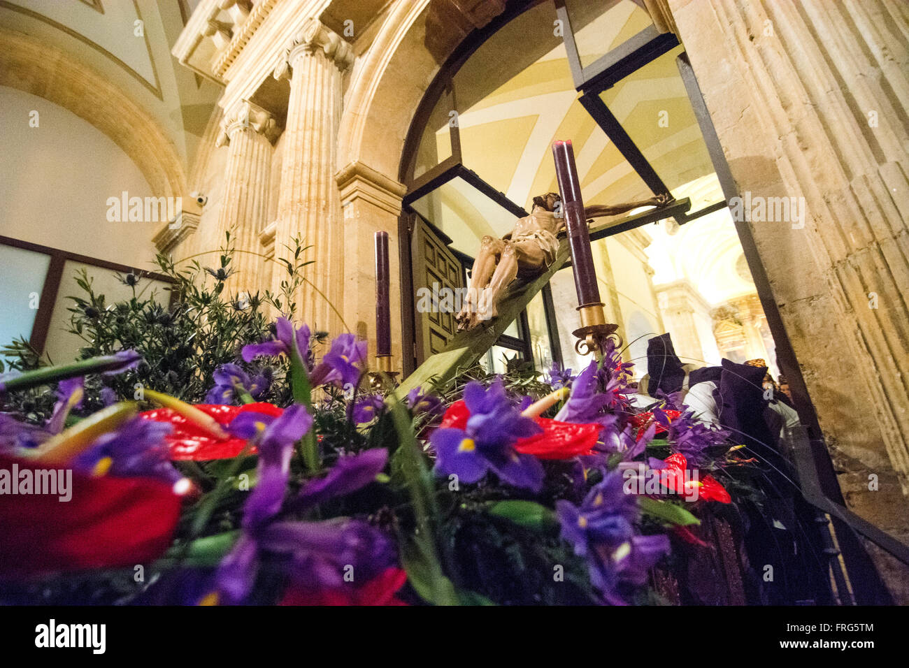Statue Flowers Procession Catholic High Resolution Stock Photography ...