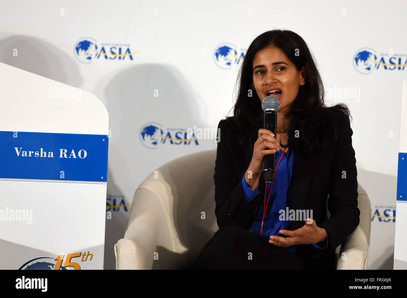 Boao. 23rd Mar, 2016. Varsha Rao, head of global operations of Airbnb ...