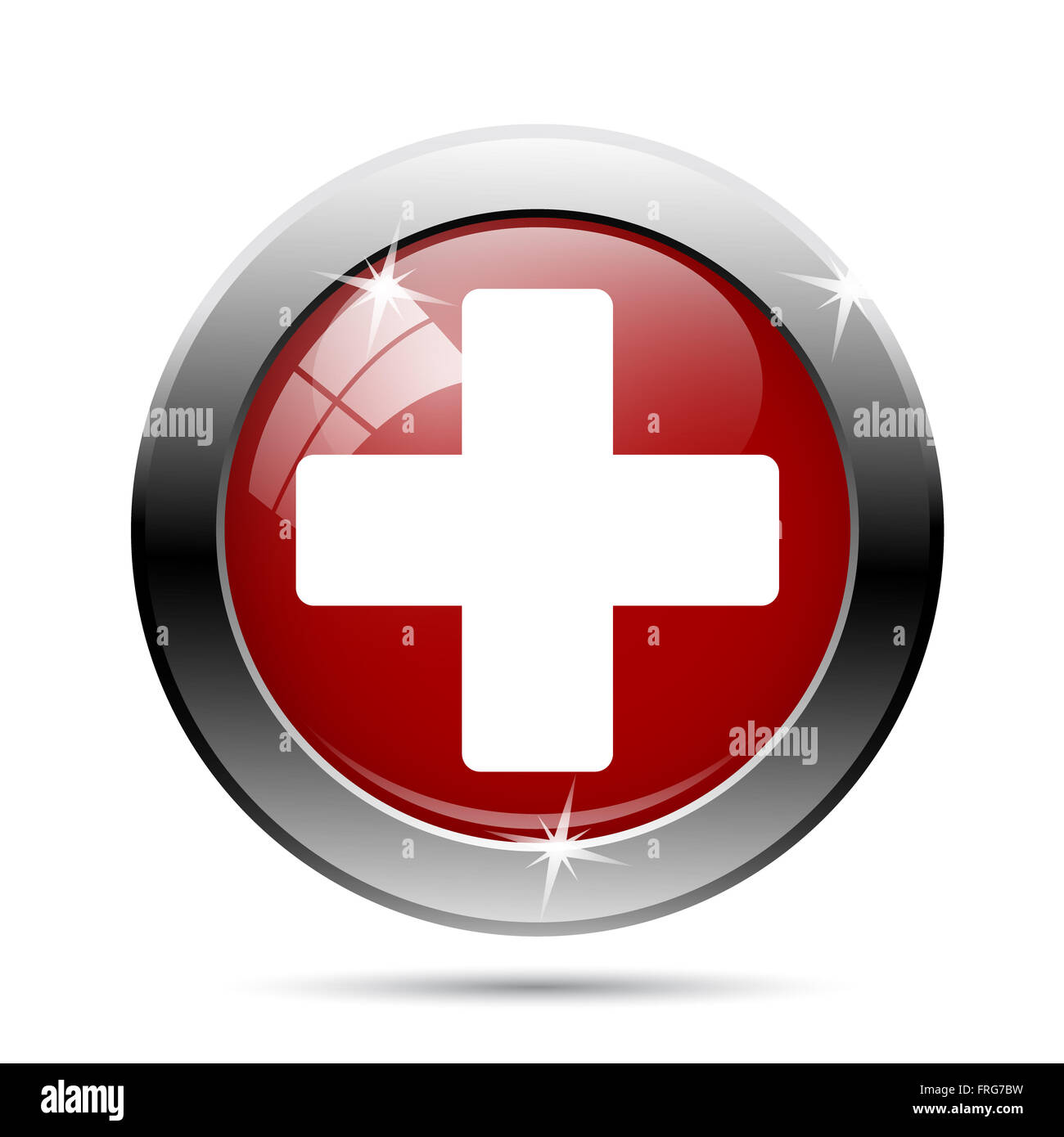 White cross. Medical symbol. Switzerland flag Stock Photo - Alamy