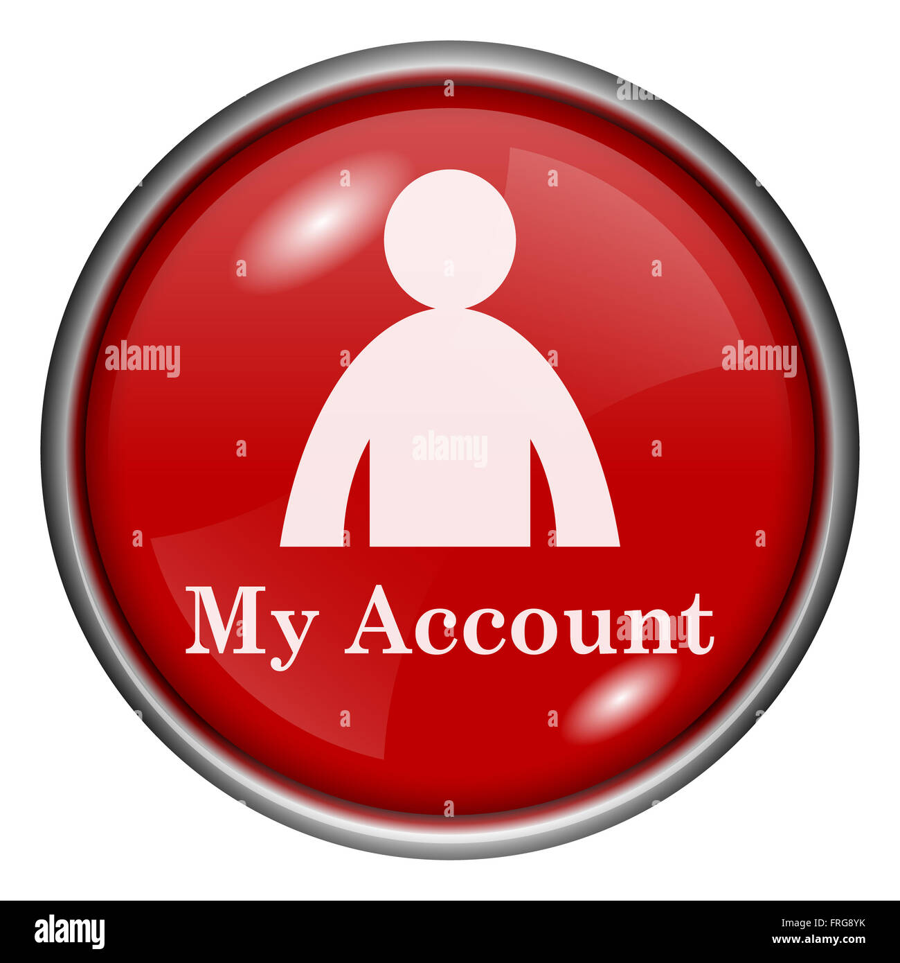 Login icon glossy red round hi-res stock photography and images - Alamy
