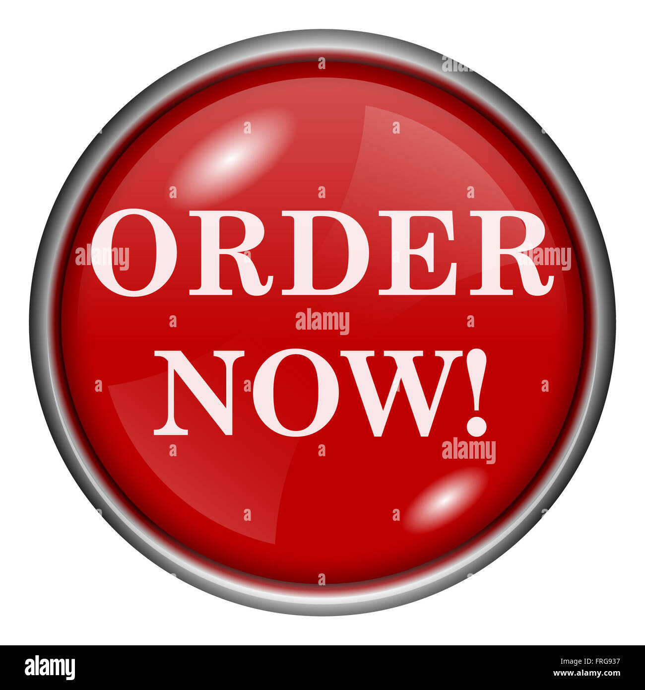 Subscribe now round red sticker hi-res stock photography and images - Alamy