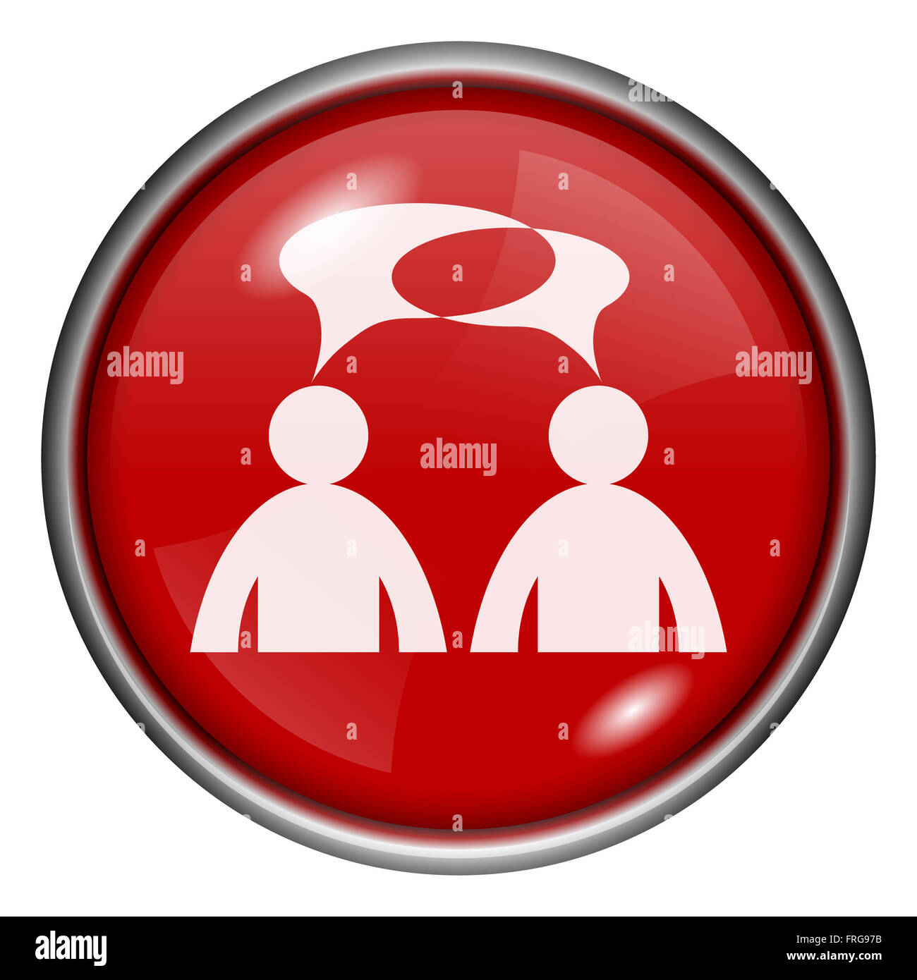 Red round glossy icon with white design on red background Stock Photo ... Red round glossy icon with white design on red background Stock Photo ...