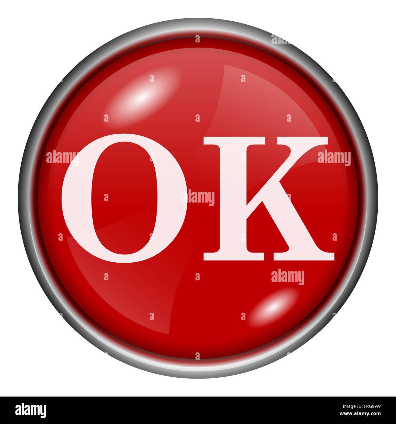 Ok button computer generated 3d Cut Out Stock Images & Pictures - Alamy