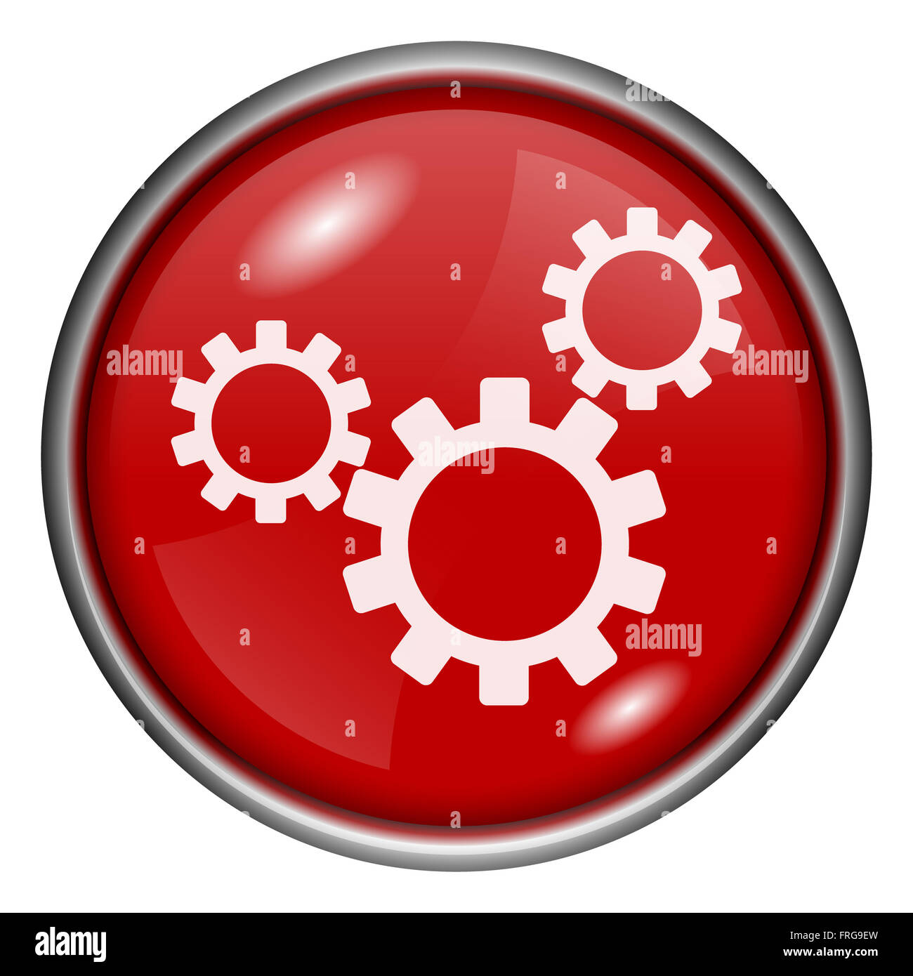 Red round glossy icon with white design on red background Stock Photo ... Red round glossy icon with white design on red background Stock Photo ...