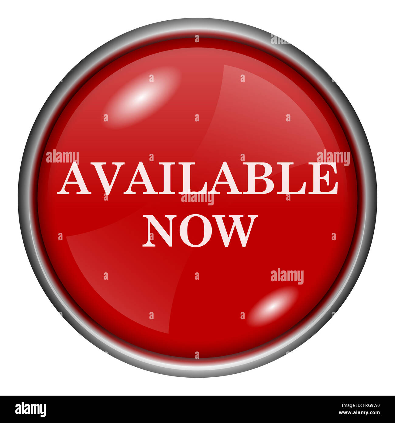 Subscribe now round red sticker hi-res stock photography and images - Alamy