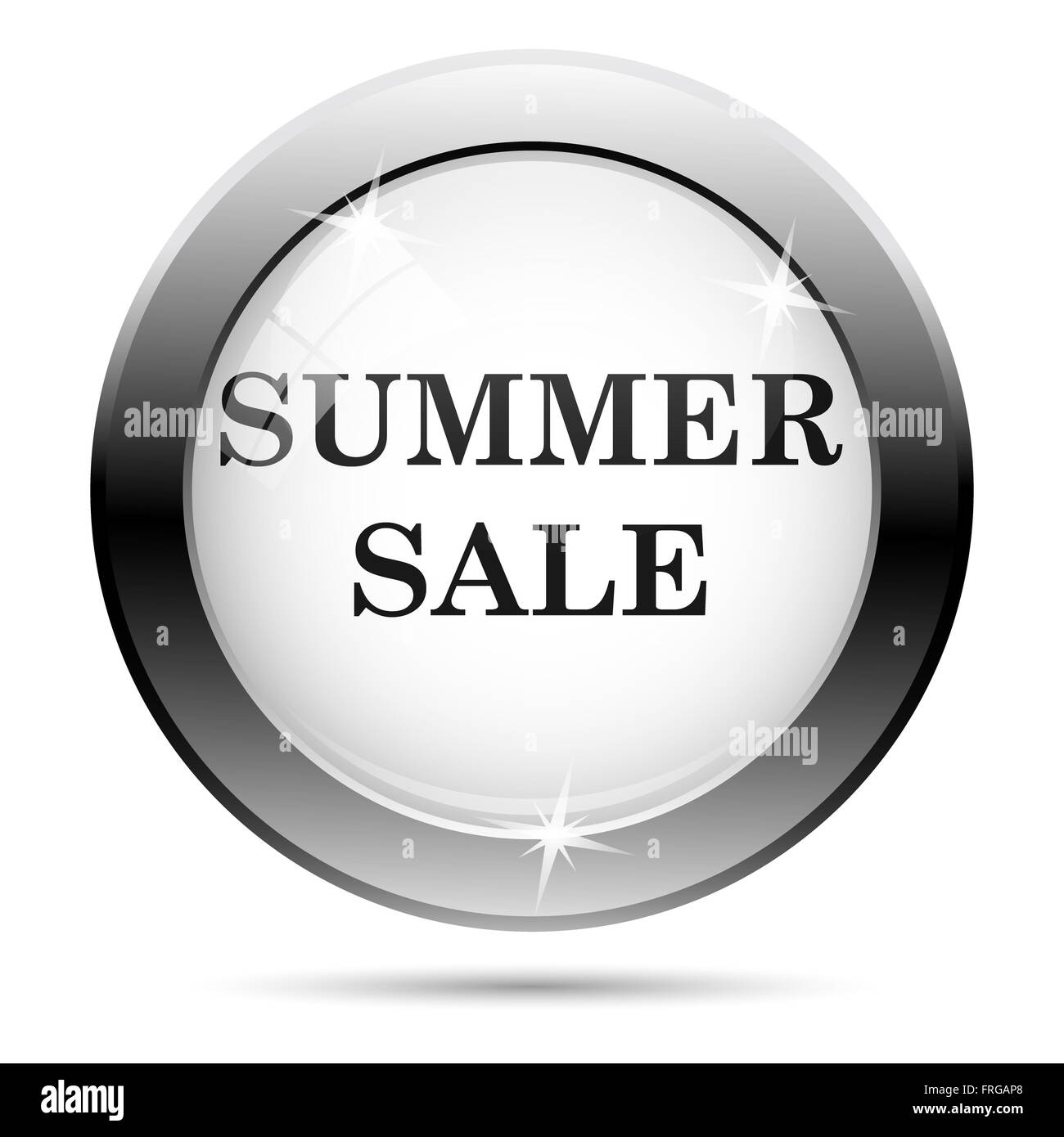 Metallic icon with black design on white glass background Stock Photo ...