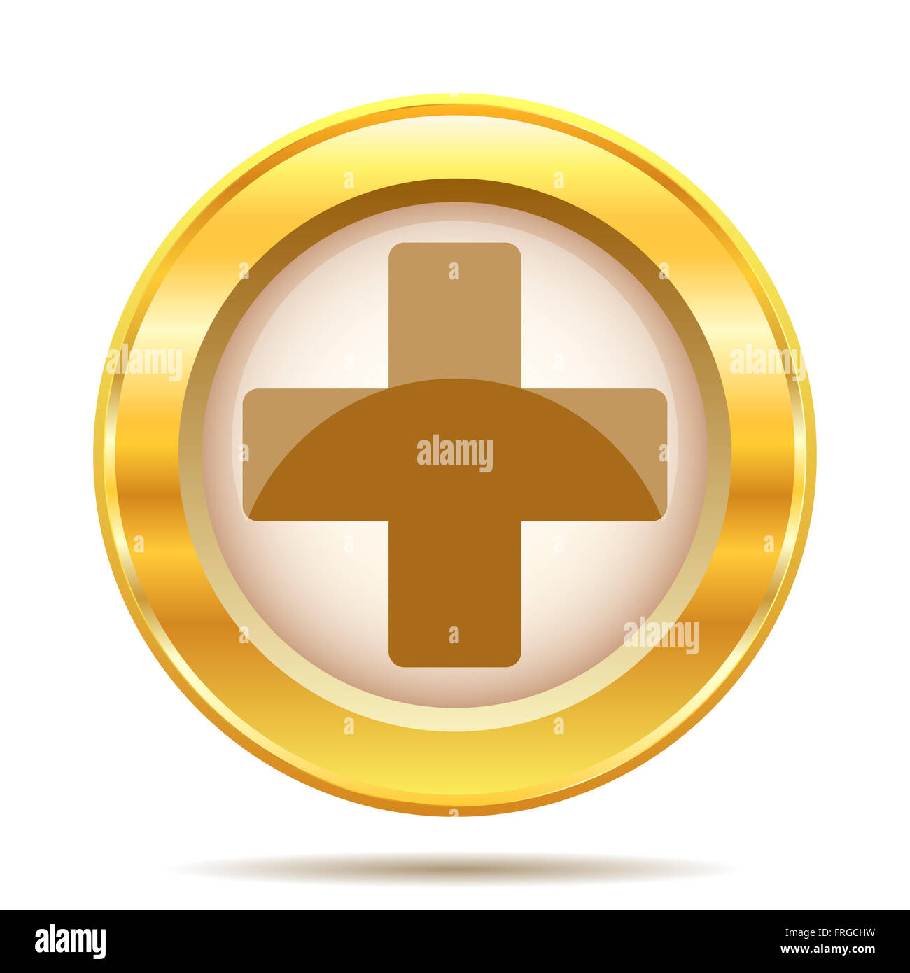Medical icon glossy brown round hi-res stock photography and images - Alamy