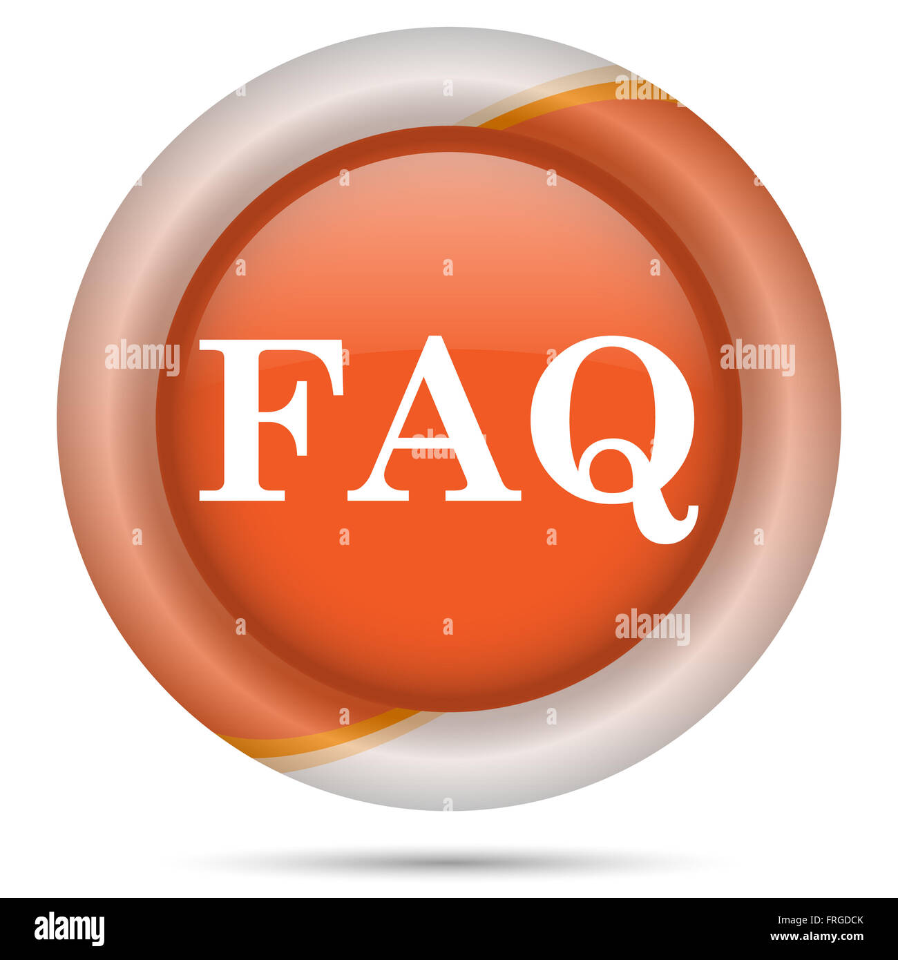 Glossy icon with white design on orange plastic background Stock Photo ...