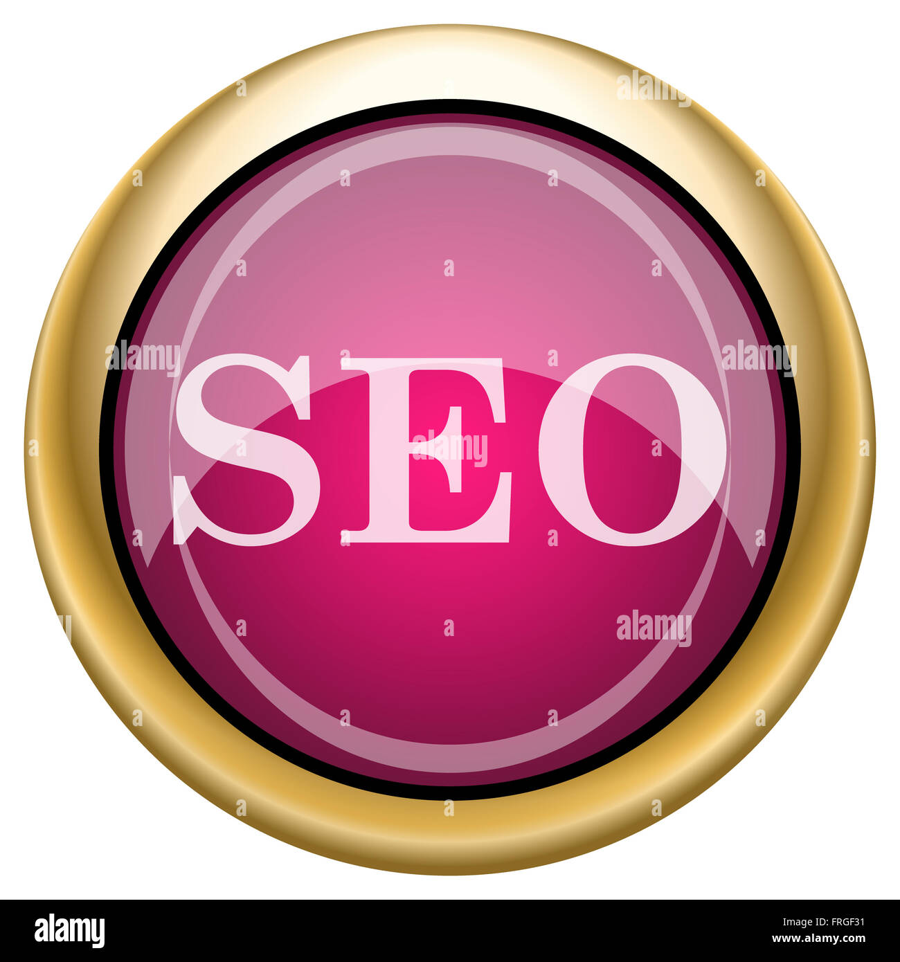 Magenta and gold shiny icon on white background Stock Photo - Alamy