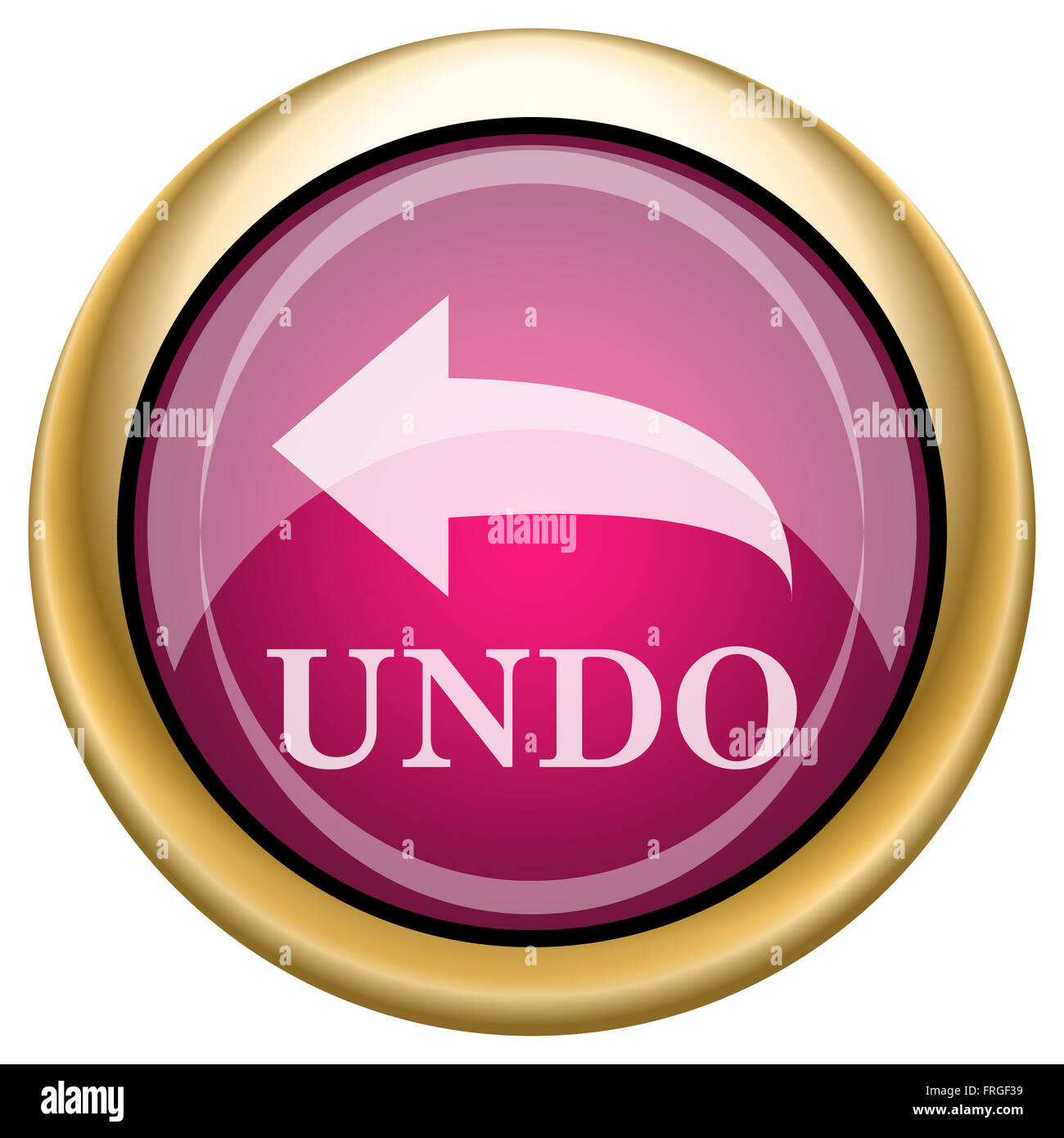 Magenta and gold shiny icon on white background Stock Photo - Alamy