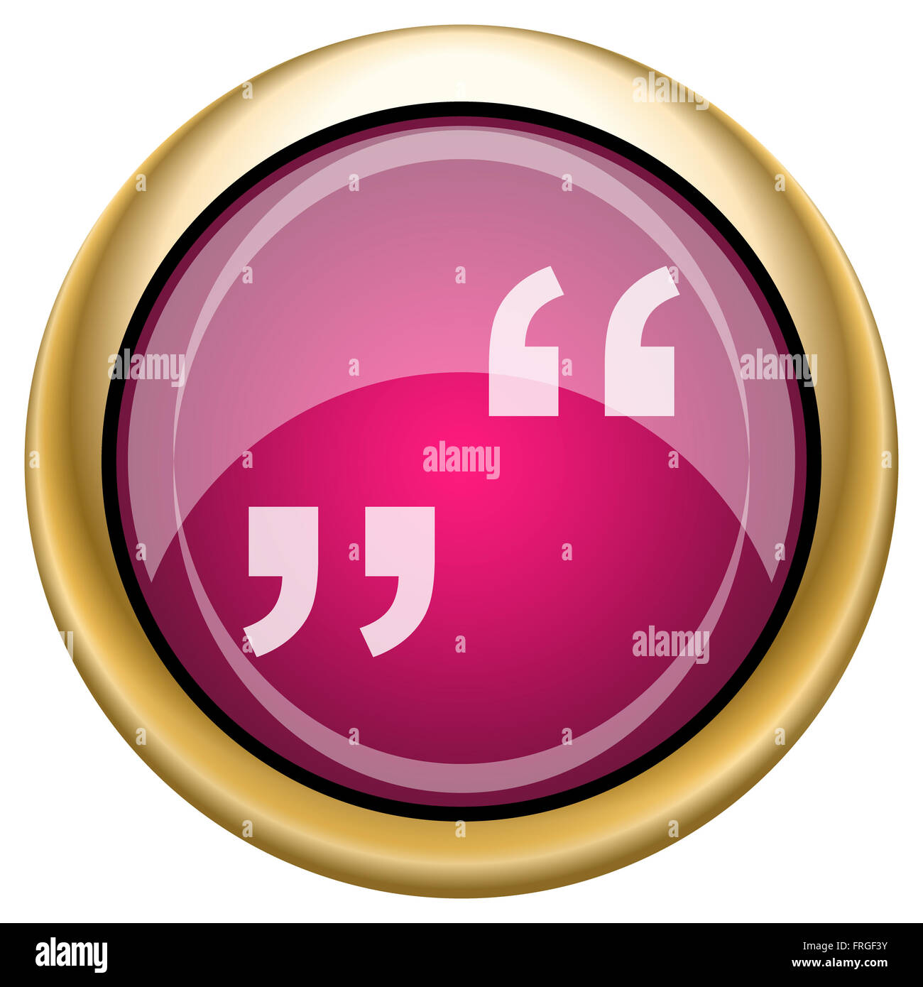 Magenta and gold shiny icon on white background Stock Photo - Alamy