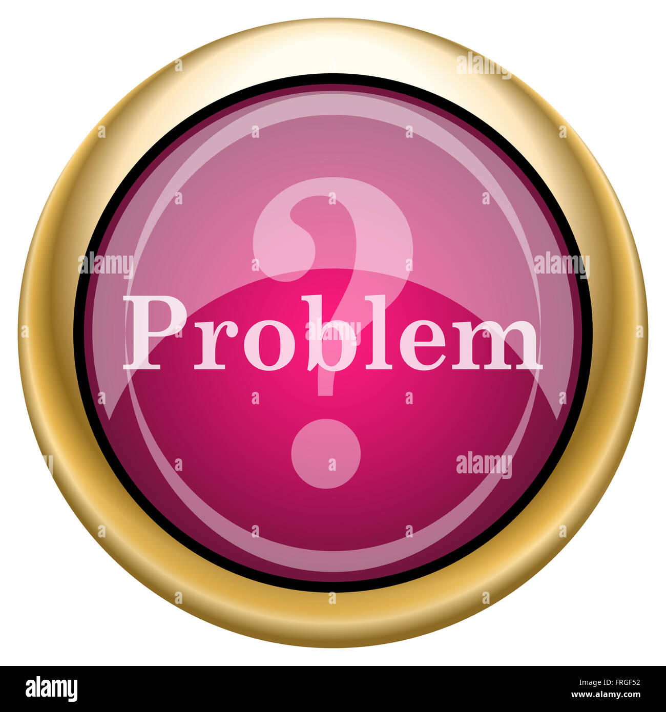 Magenta and gold shiny icon on white background Stock Photo - Alamy