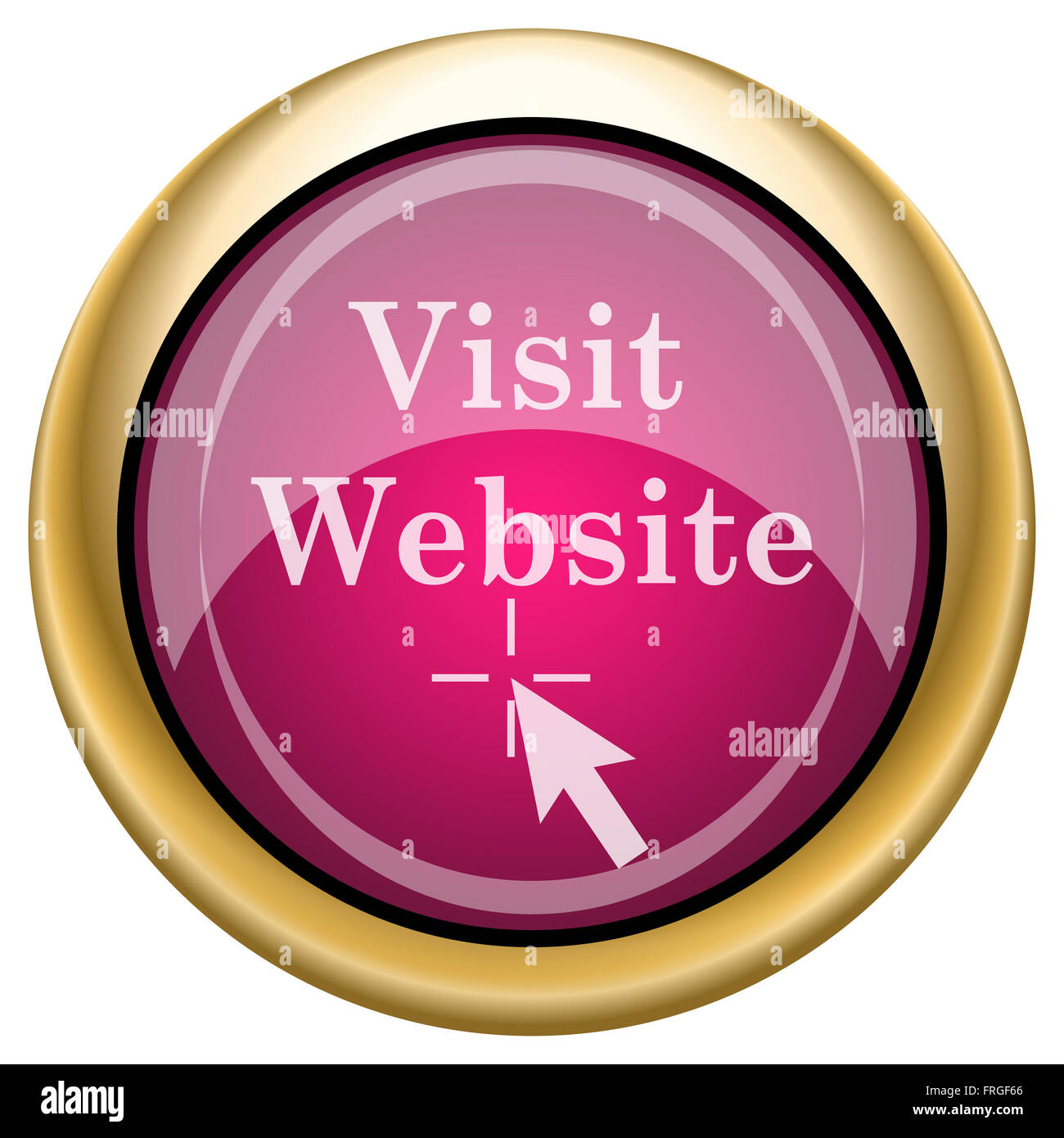 Magenta and gold shiny icon on white background Stock Photo - Alamy