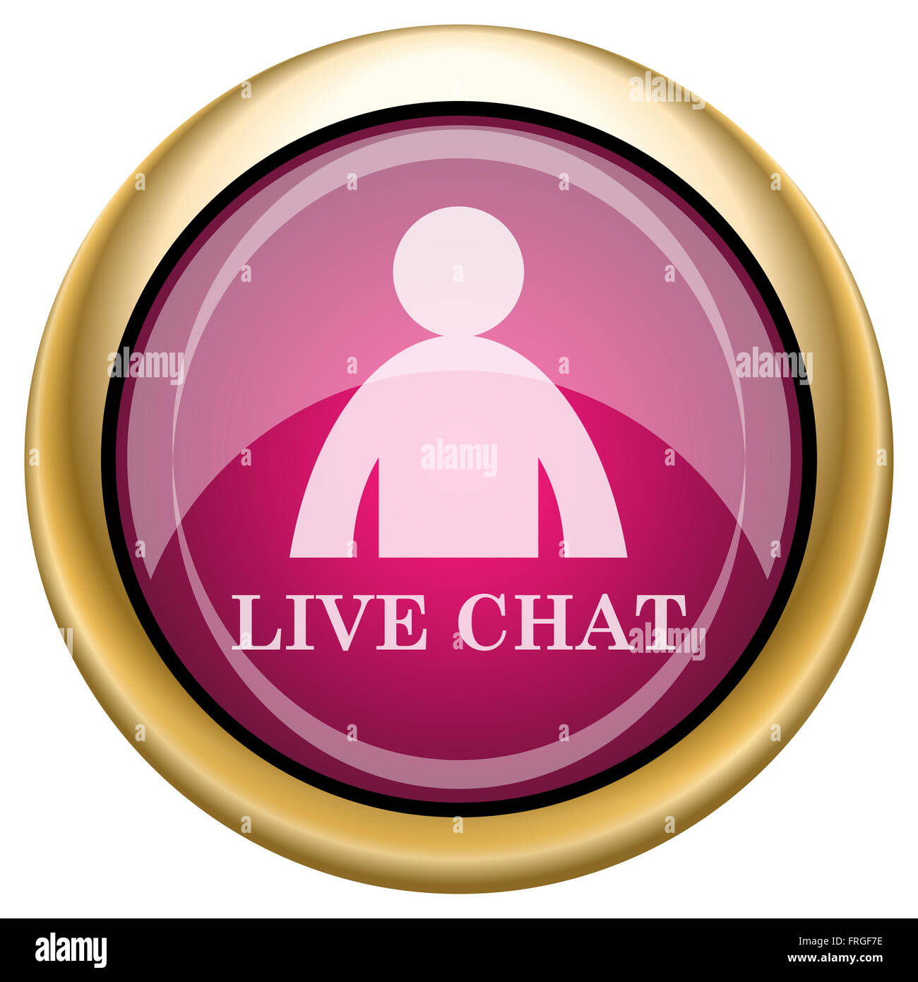 Magenta and gold shiny icon on white background Stock Photo - Alamy