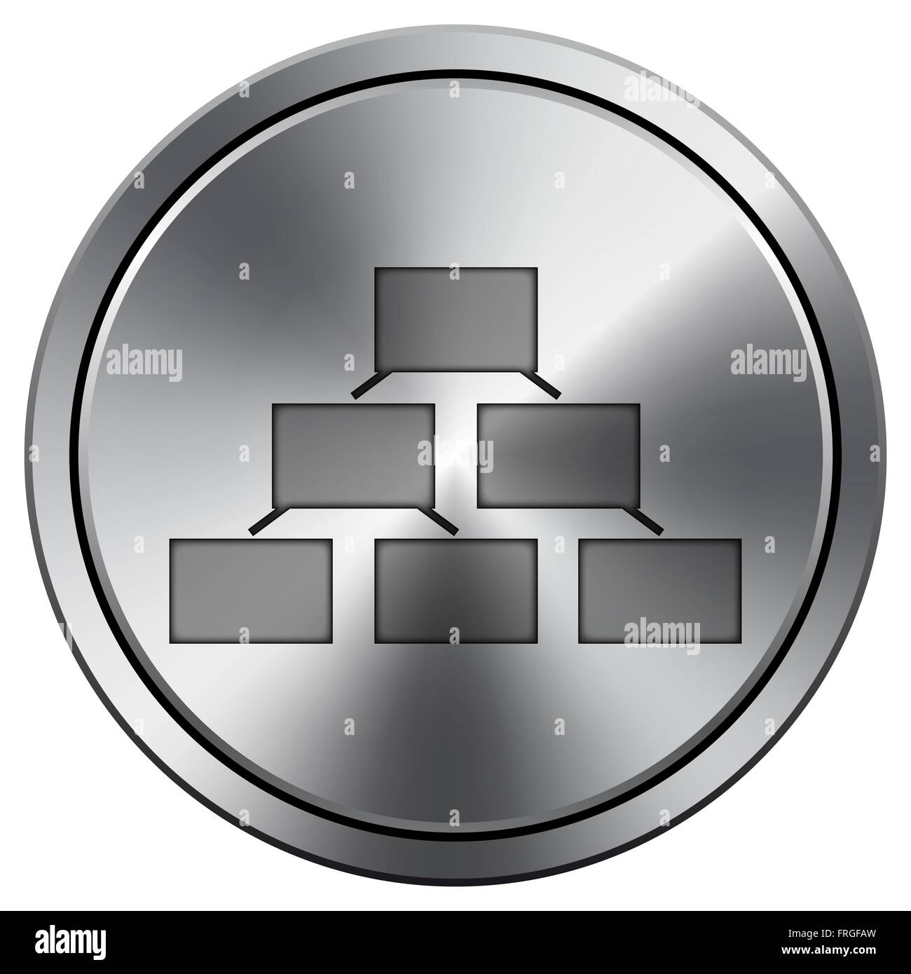 Abstract people icon metallic sign Cut Out Stock Images & Pictures - Alamy