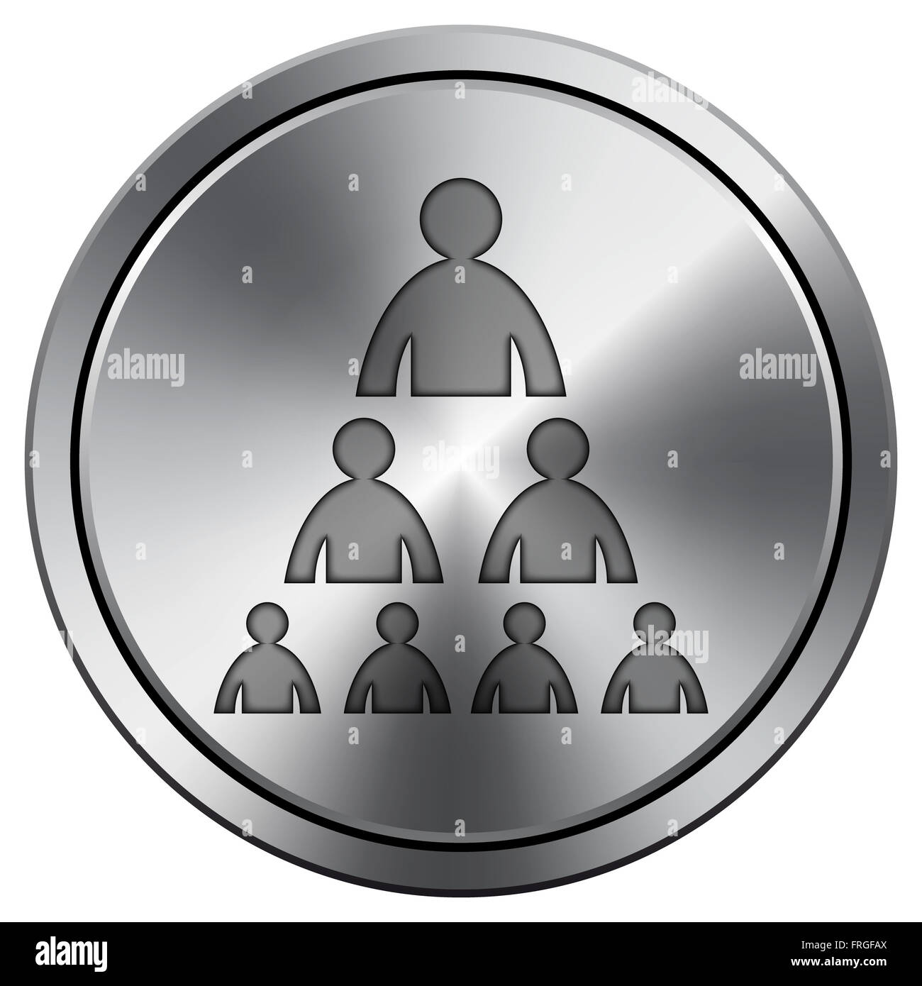 Abstract people icon metallic sign Cut Out Stock Images & Pictures - Alamy
