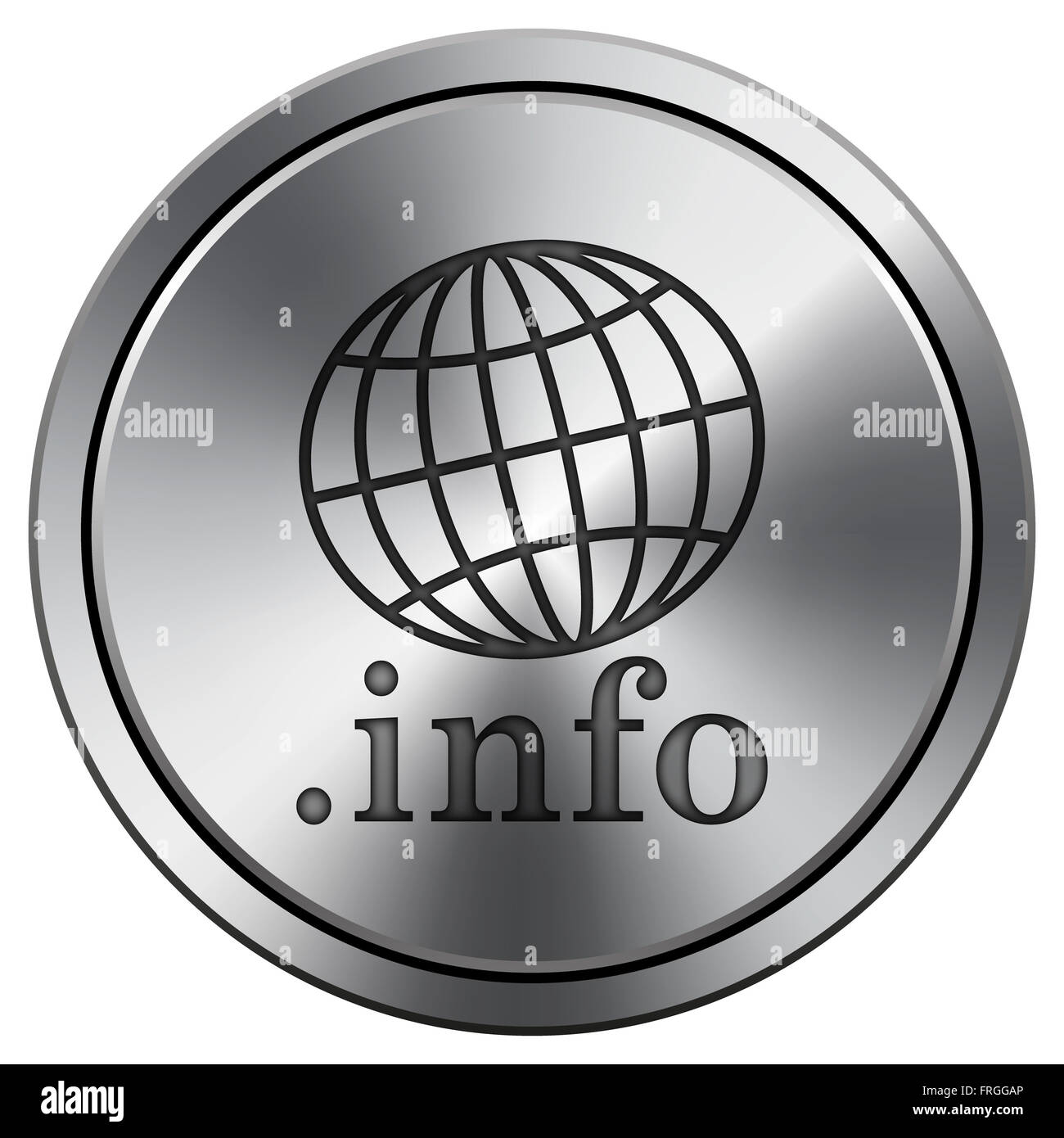 .info icon. Metallic internet button on white background Stock Photo ...