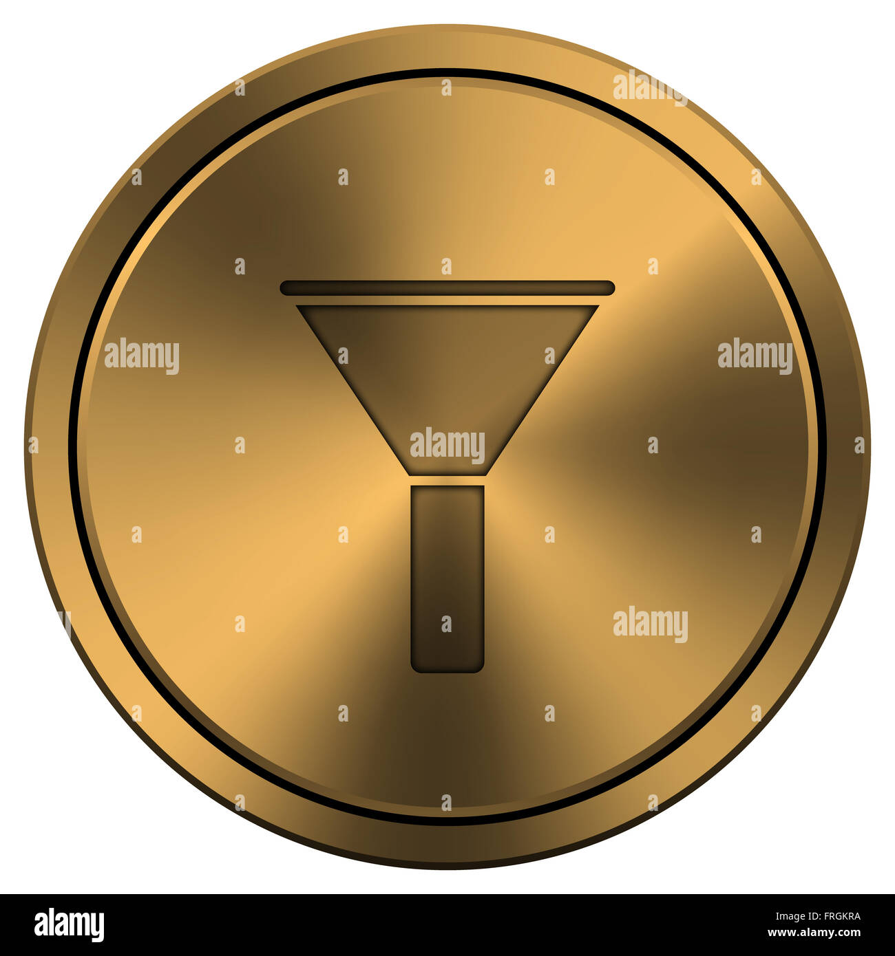 Copper metallic internet icon on white background Stock Photo - Alamy