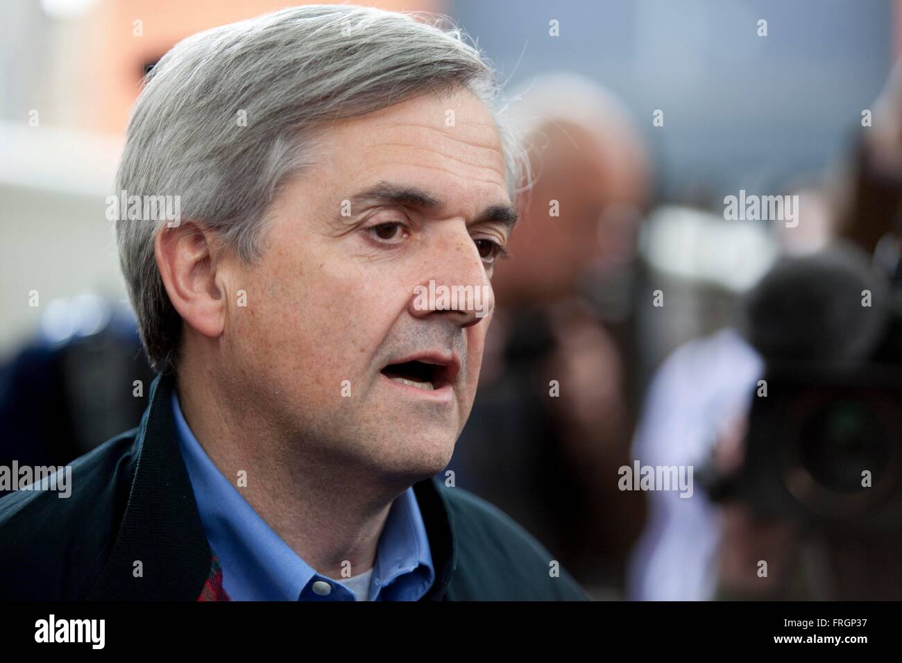 Former Energy Secretary Chris Huhne returns to his London home with ...