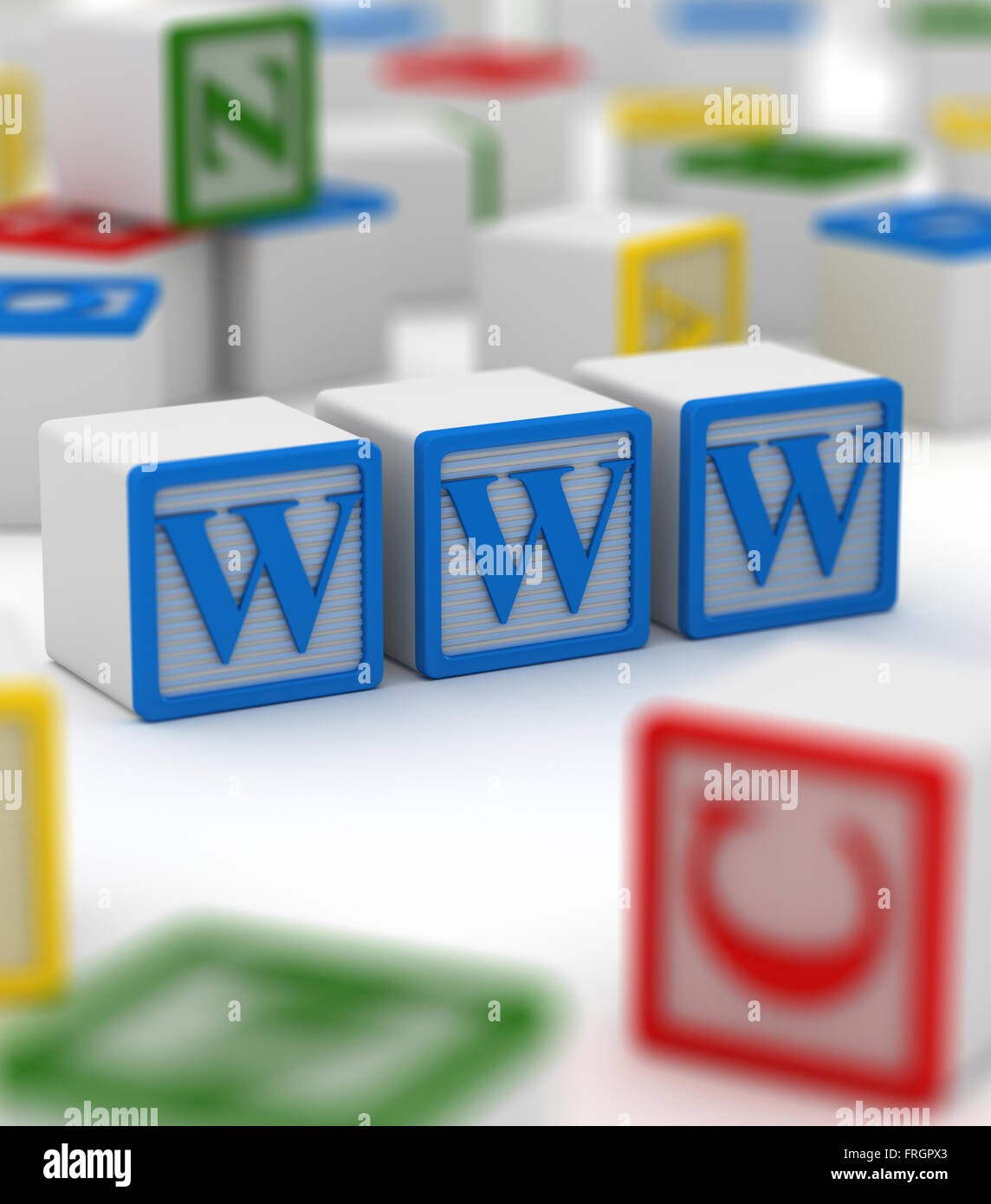 Colorful blocks , writing on www Stock Photo - Alamy