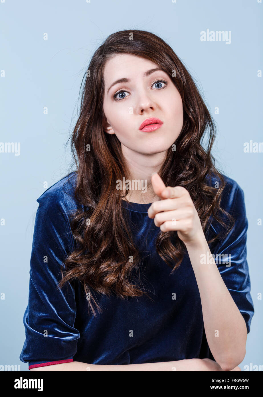 Young beautiful woman challenges Stock Photo - Alamy