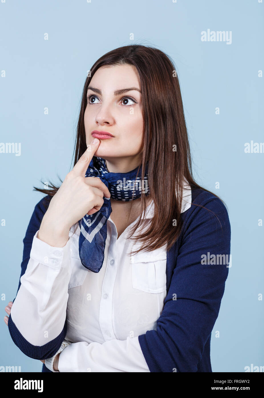 Woman thinking pensive hi-res stock photography and images - Alamy