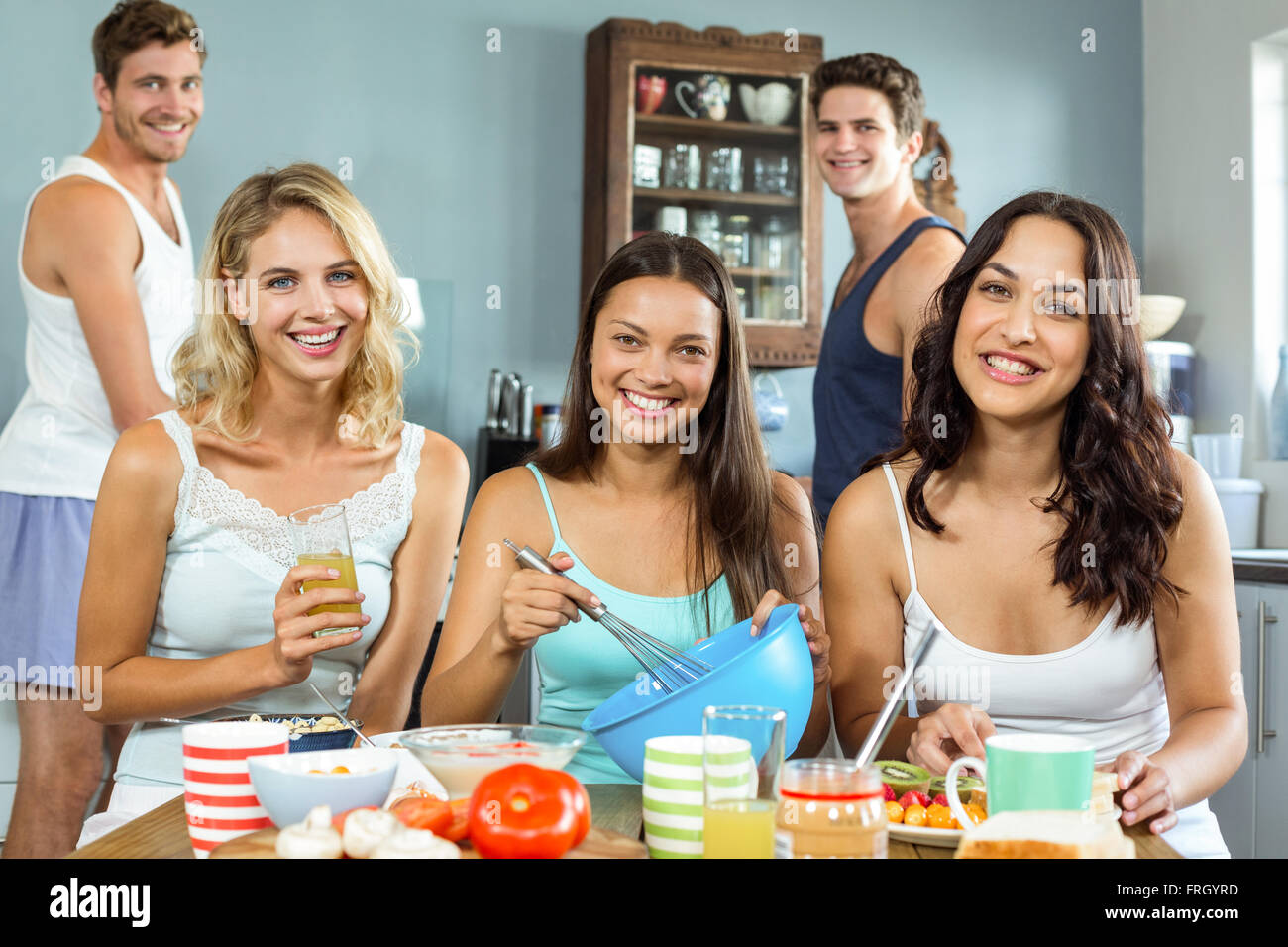Happy male female friend hi-res stock photography and images - Alamy
