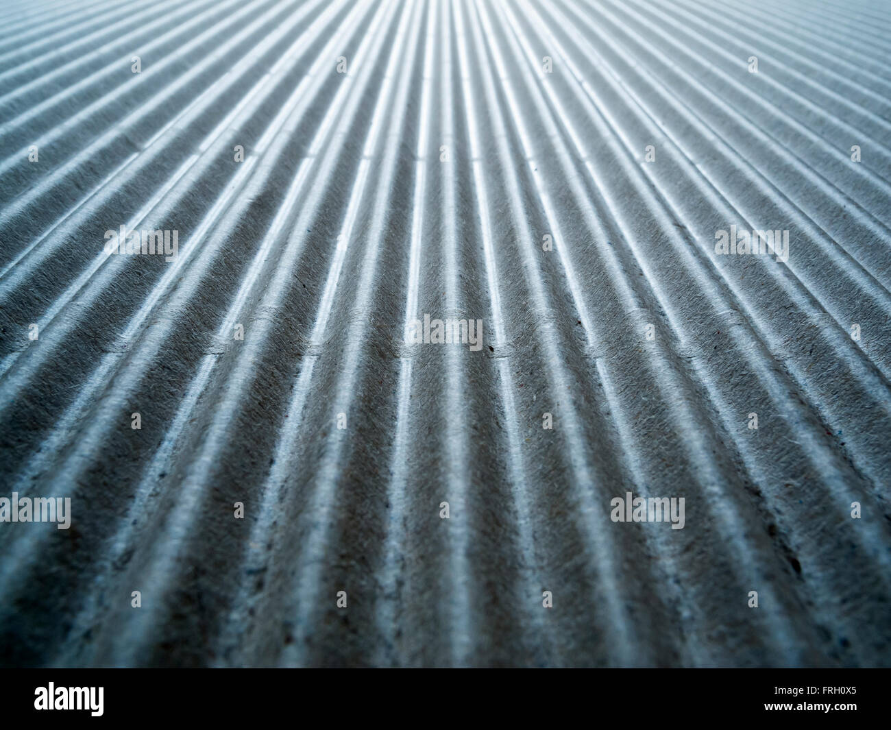 flat angled wide angle view pointed a straight corrugated board in the ...