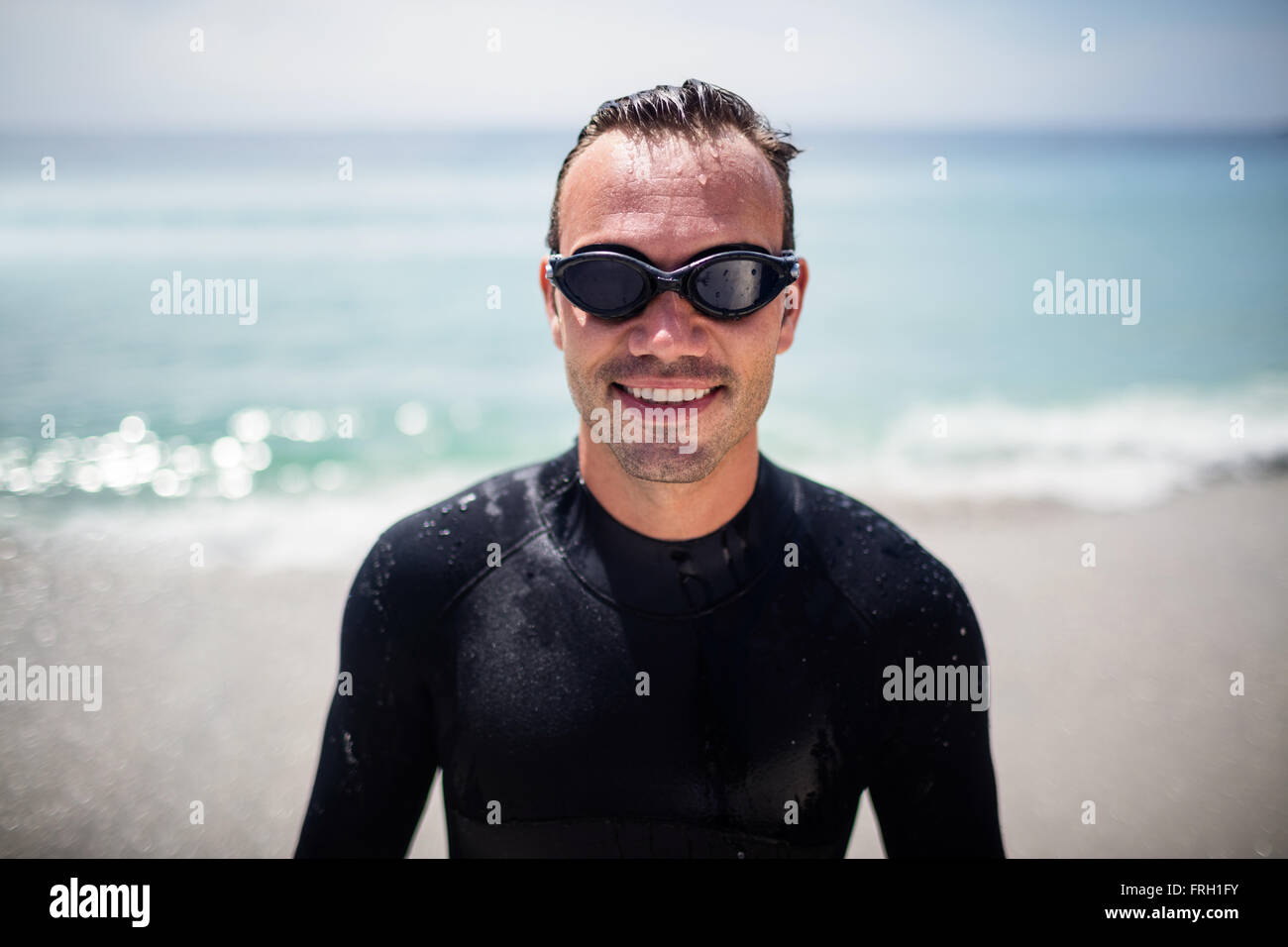 Young man in goggles hi-res stock photography and images - Alamy