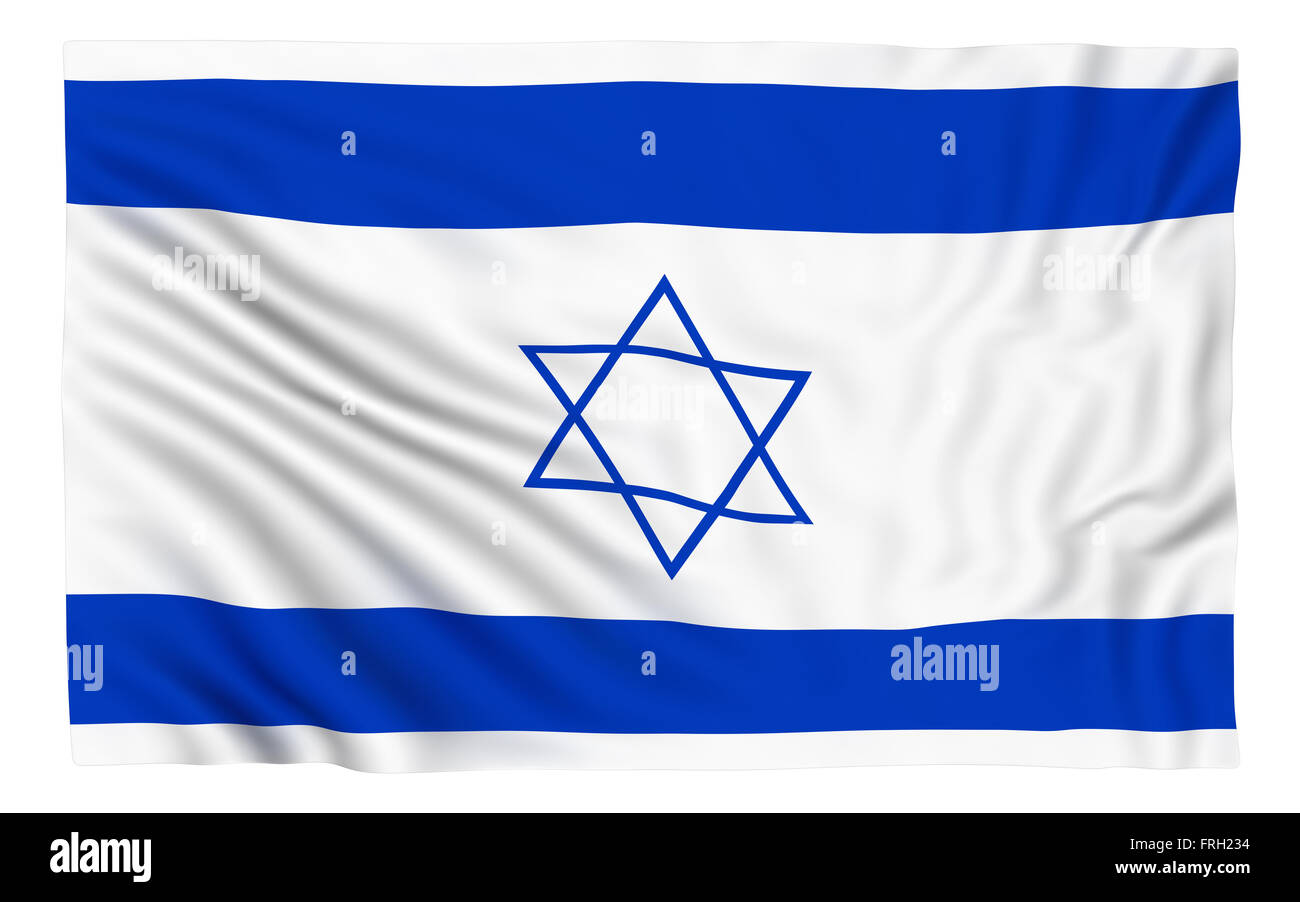 Israel israeli flag background Cut Out Stock Images & Pictures - Alamy