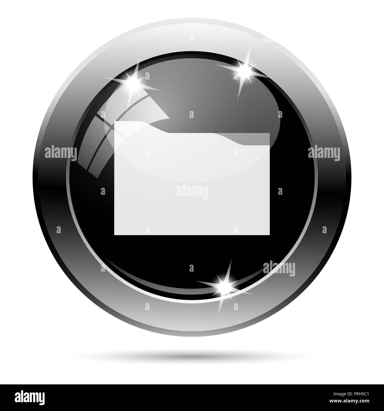 Folder icon render Black and White Stock Photos & Images - Alamy