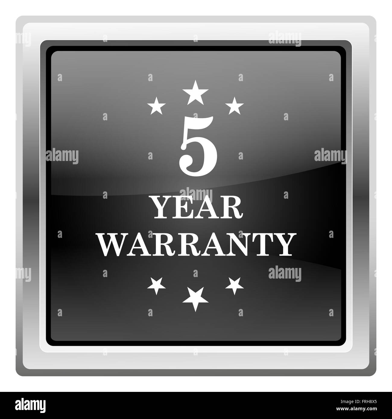 Metallic icon with white design on black background Stock Photo - Alamy