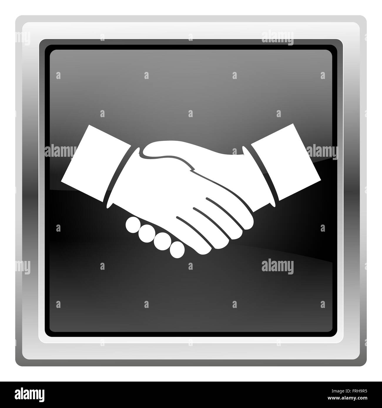 Metallic icon with white design on black background Stock Photo - Alamy