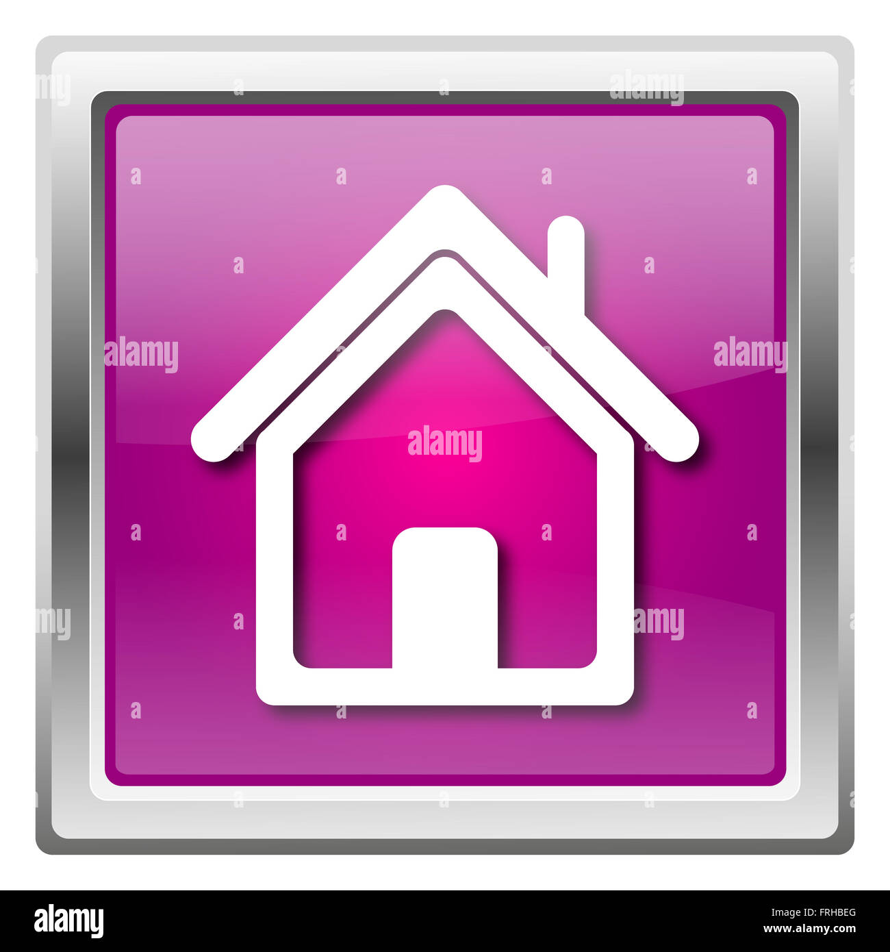 Metallic icon with white design on fuchsia background Stock Photo - Alamy