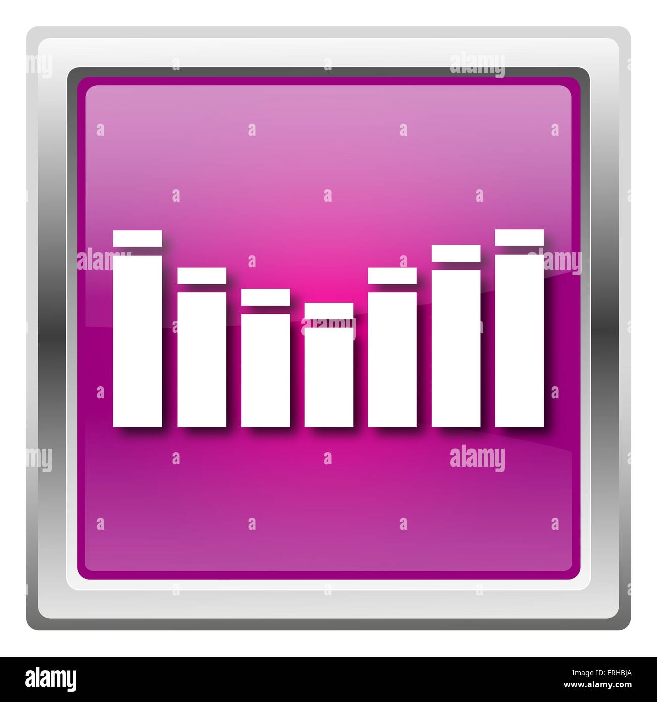 Metallic icon with white design on fuchsia background Stock Photo - Alamy