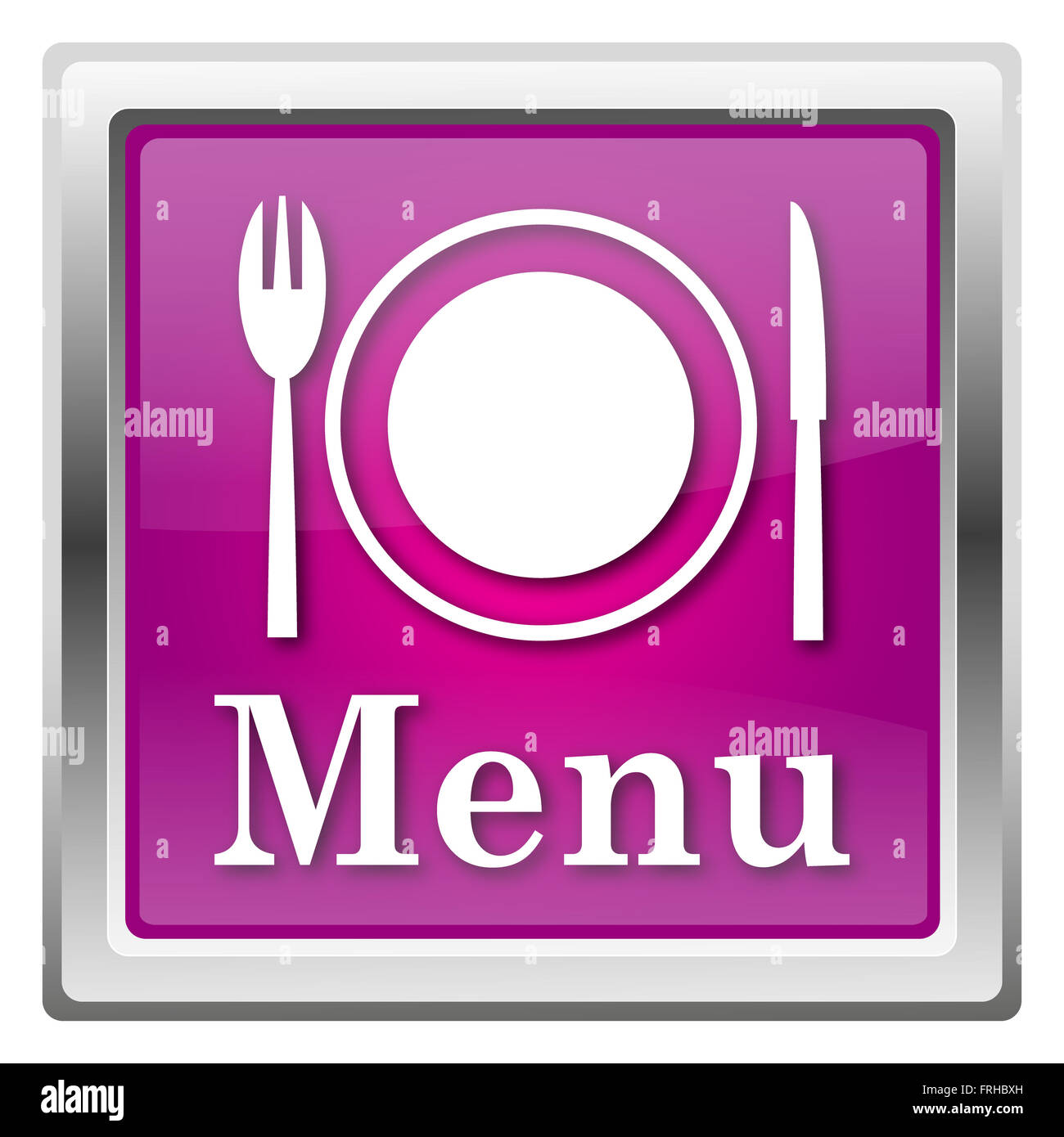 Magenta shiny glossy icon isolated on white background Stock Photo - Alamy