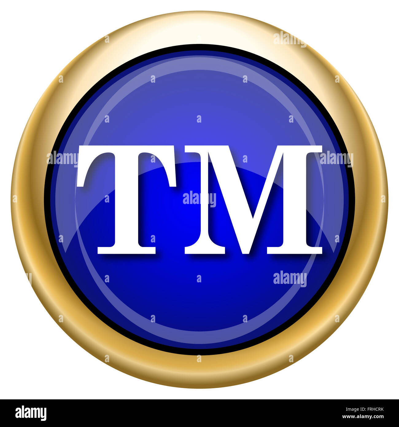Trademark Symbol In Blue Circle