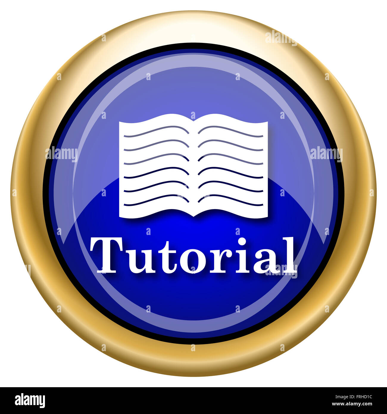 Tutorials icon blue website hi-res stock photography and images - Alamy