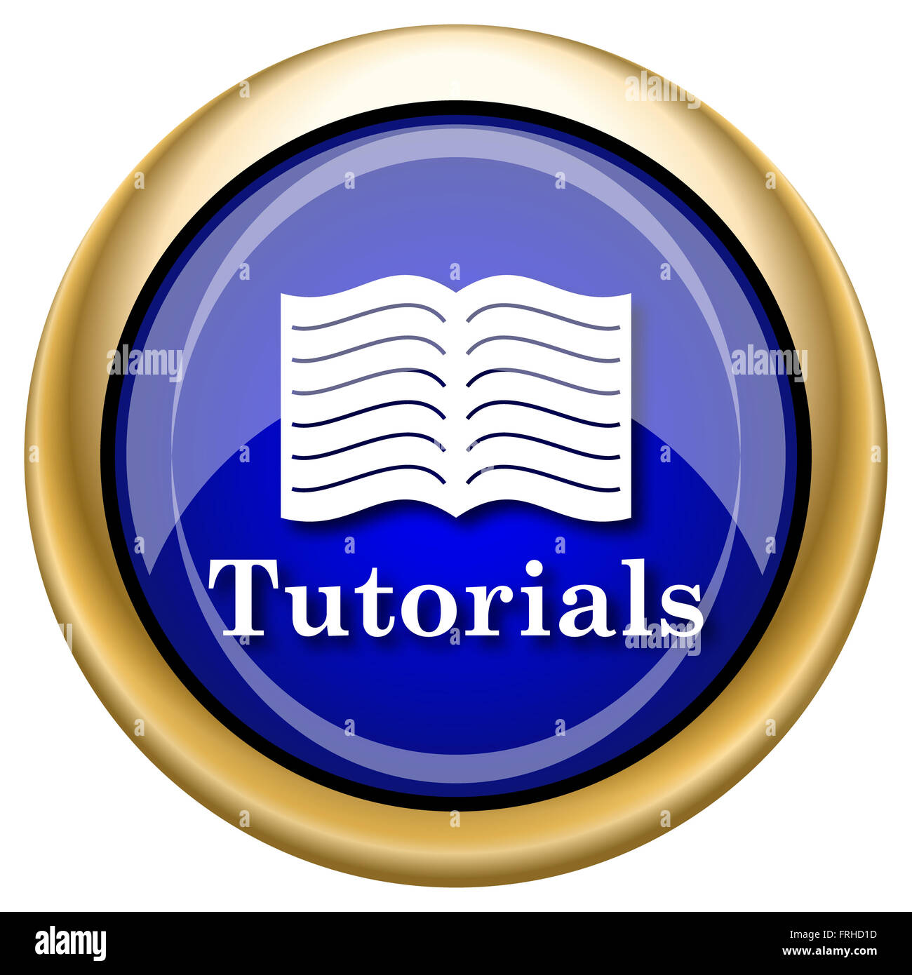 Tutorials icon blue website hi-res stock photography and images - Alamy