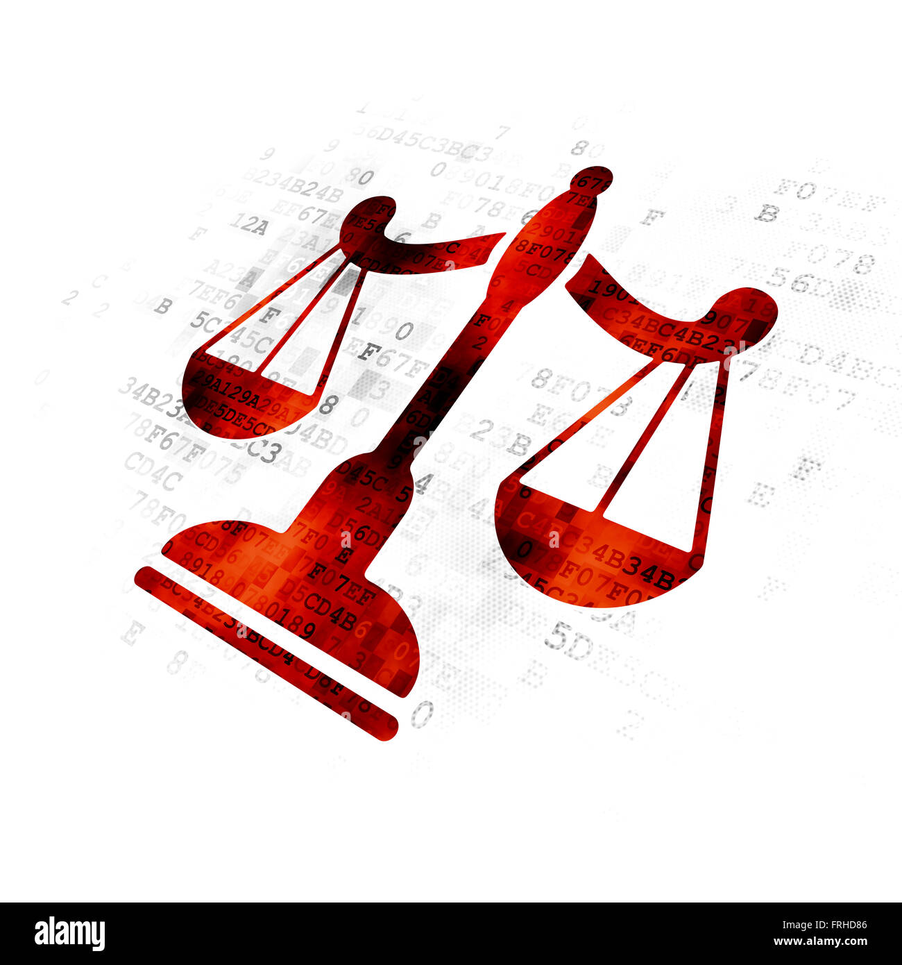Law concept: Scales on Digital background Stock Photo - Alamy