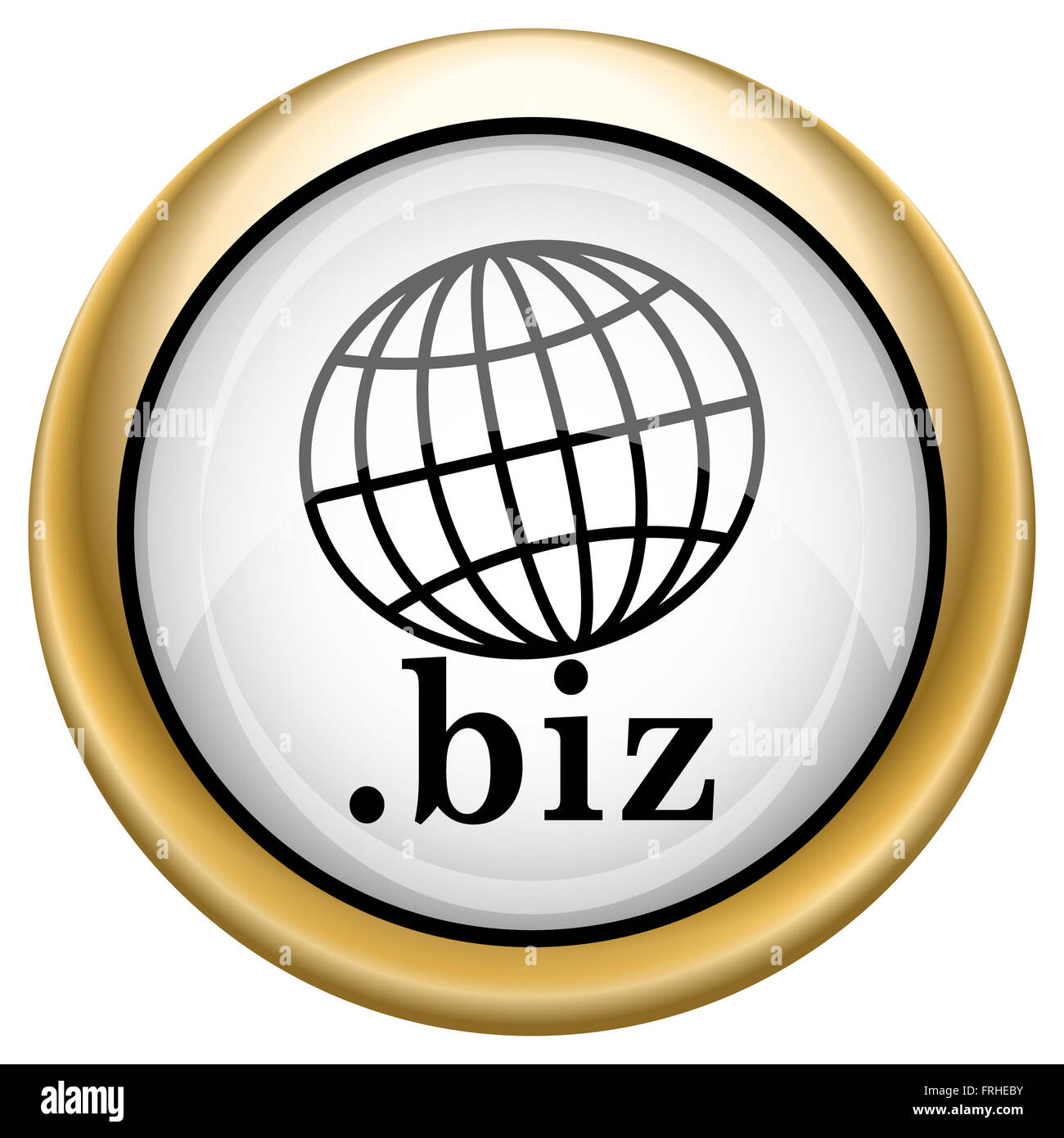 Shiny glossy icon. Internet button on white background Stock Photo - Alamy